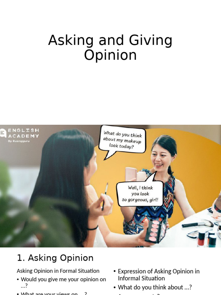 Asking and Giving Opinion | PDF