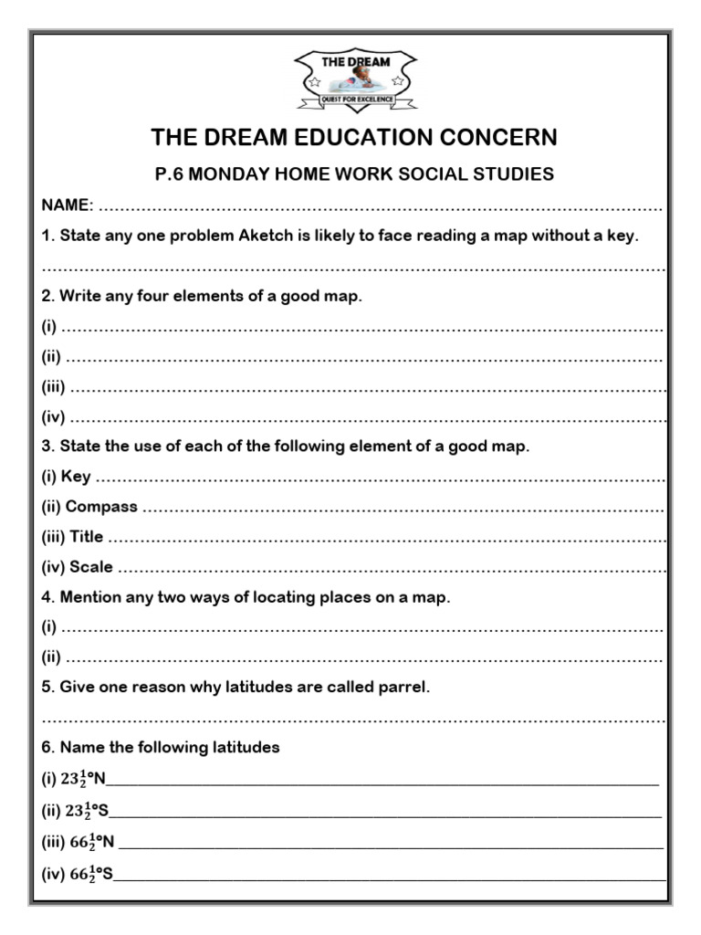 Social Studies Homework: Map Skills | PDF | Chess | Chess Theory