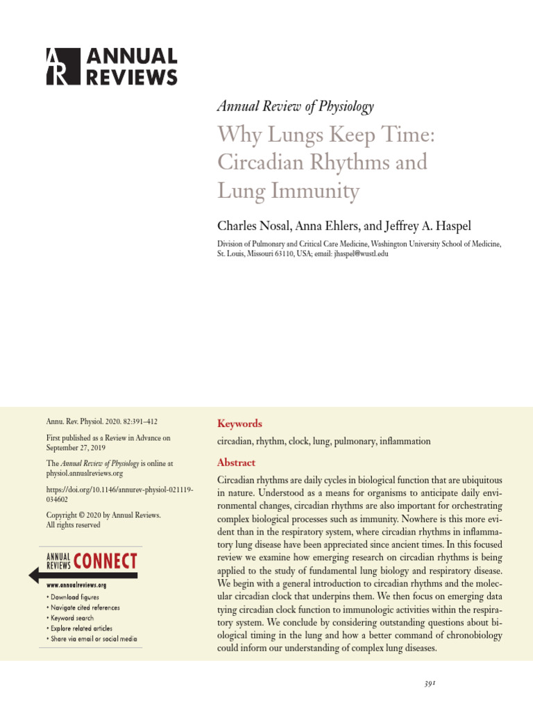 Annurev Physiol 021119 034602 | PDF | Clock | Circadian Rhythm