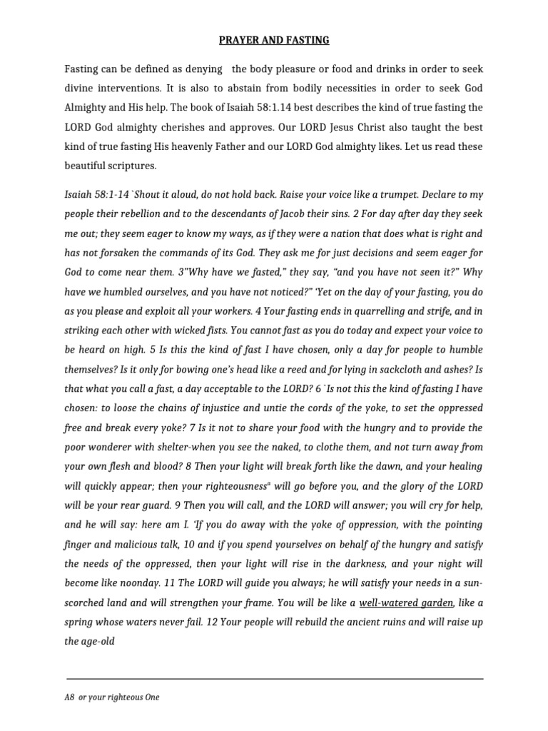 True Fasting and Prayer Insights | PDF | Esther | Jesus