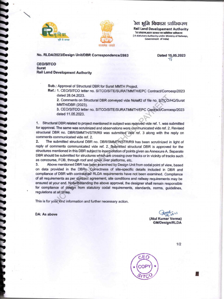 Part V Annexure 13 Design Basis Report FW | PDF