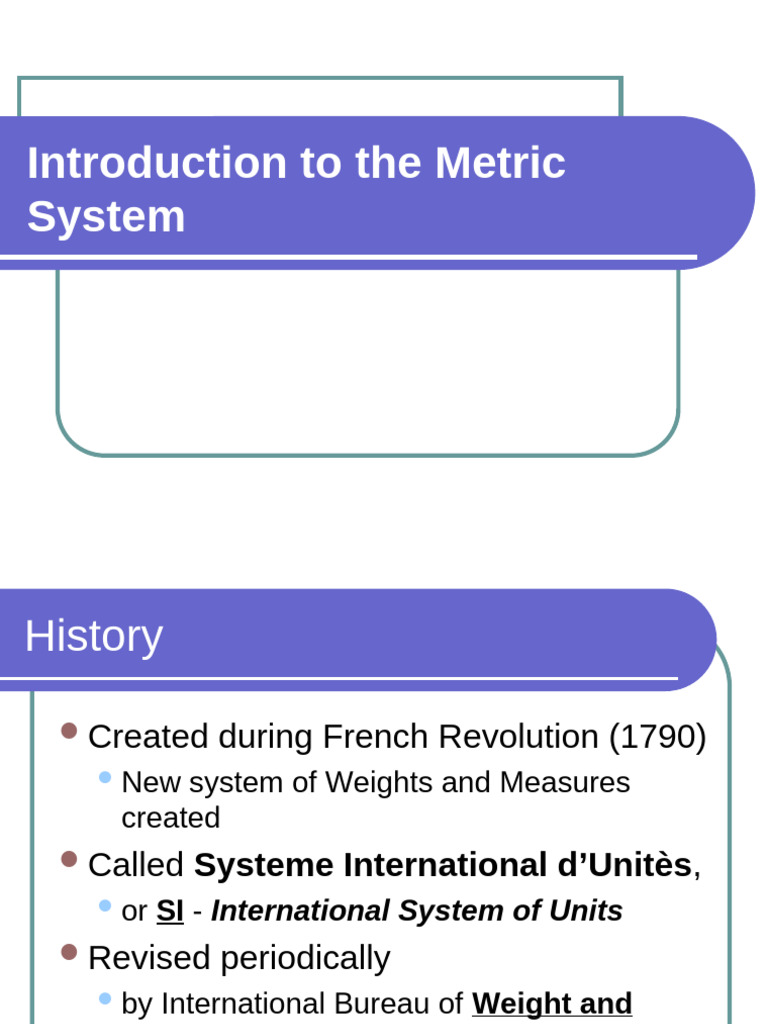 Understanding the Metric System Basics | PDF | International System Of ...