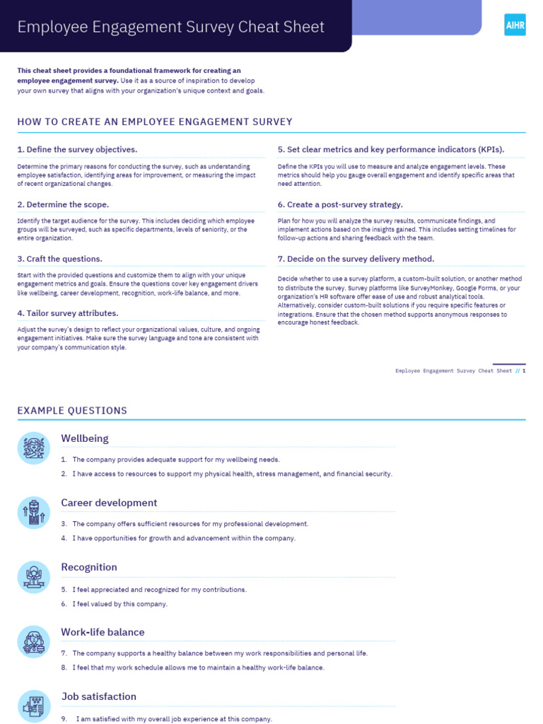 Employee Engagement Survey | PDF | Performance Indicator | Industrial ...