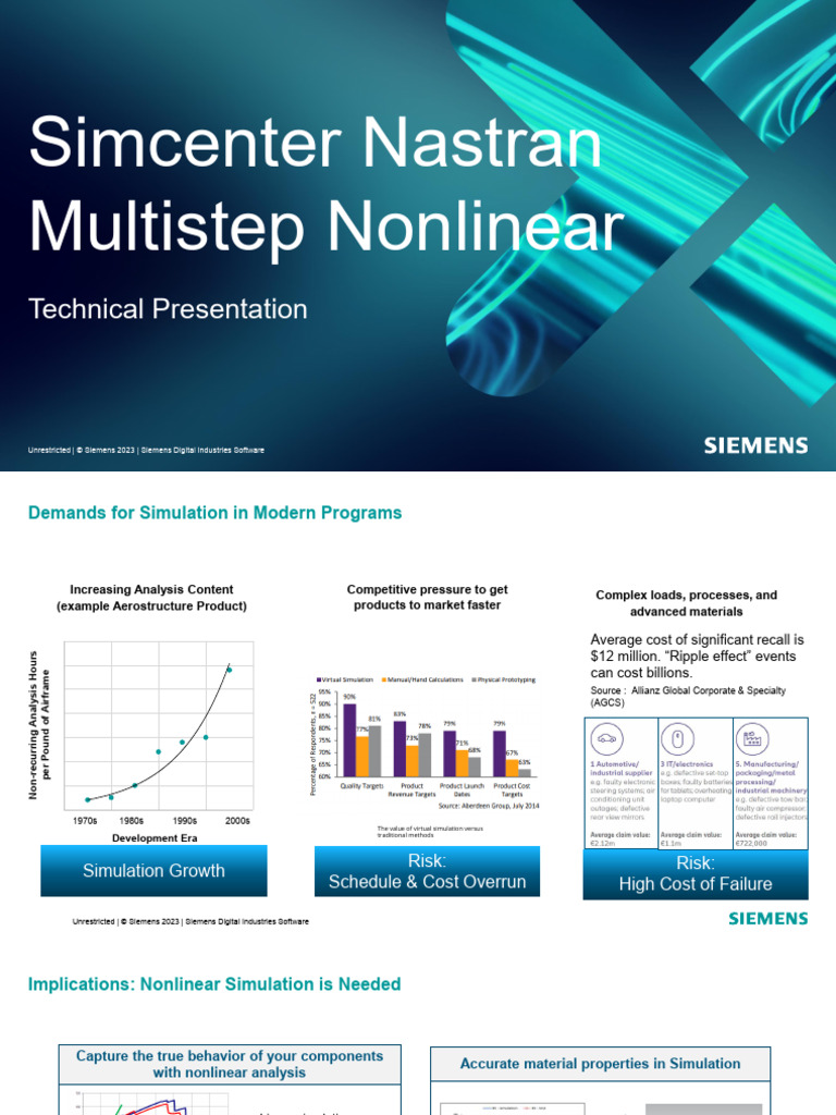 Simcenter Nastran Non Linear | PDF | Nonlinear System | Simulation