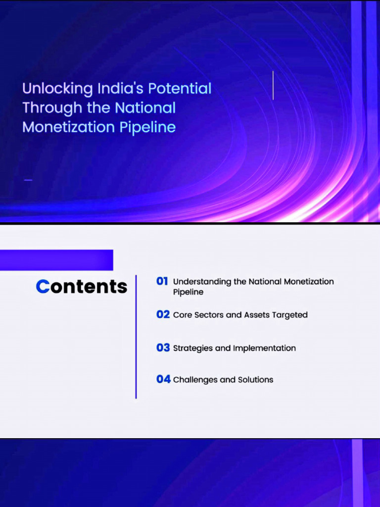 National Monetisation Pipeline | PDF