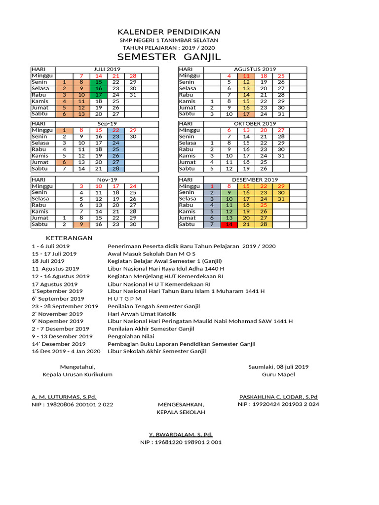 KALENDER PDDK 2020 | PDF