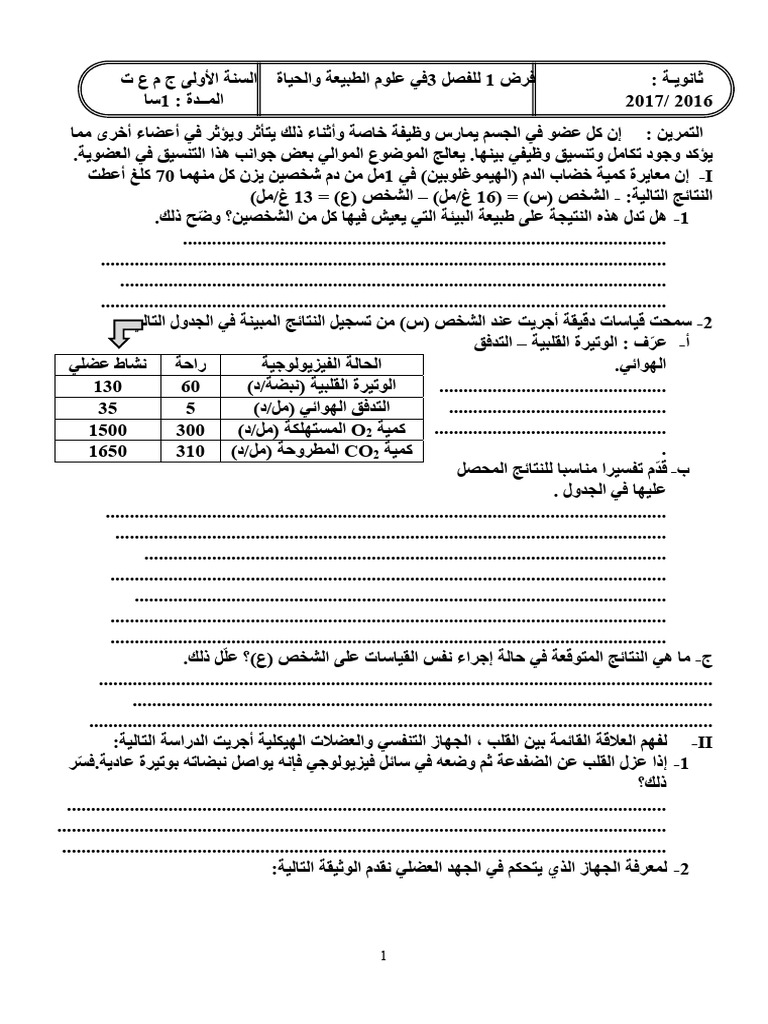 Dzexams 1as Sciences 203995 | PDF