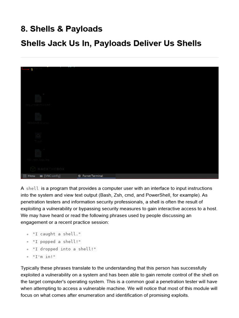 @FsKnockouT-8. Shells & Payloads | PDF | Shell (Computing) | Port (Computer Networking)