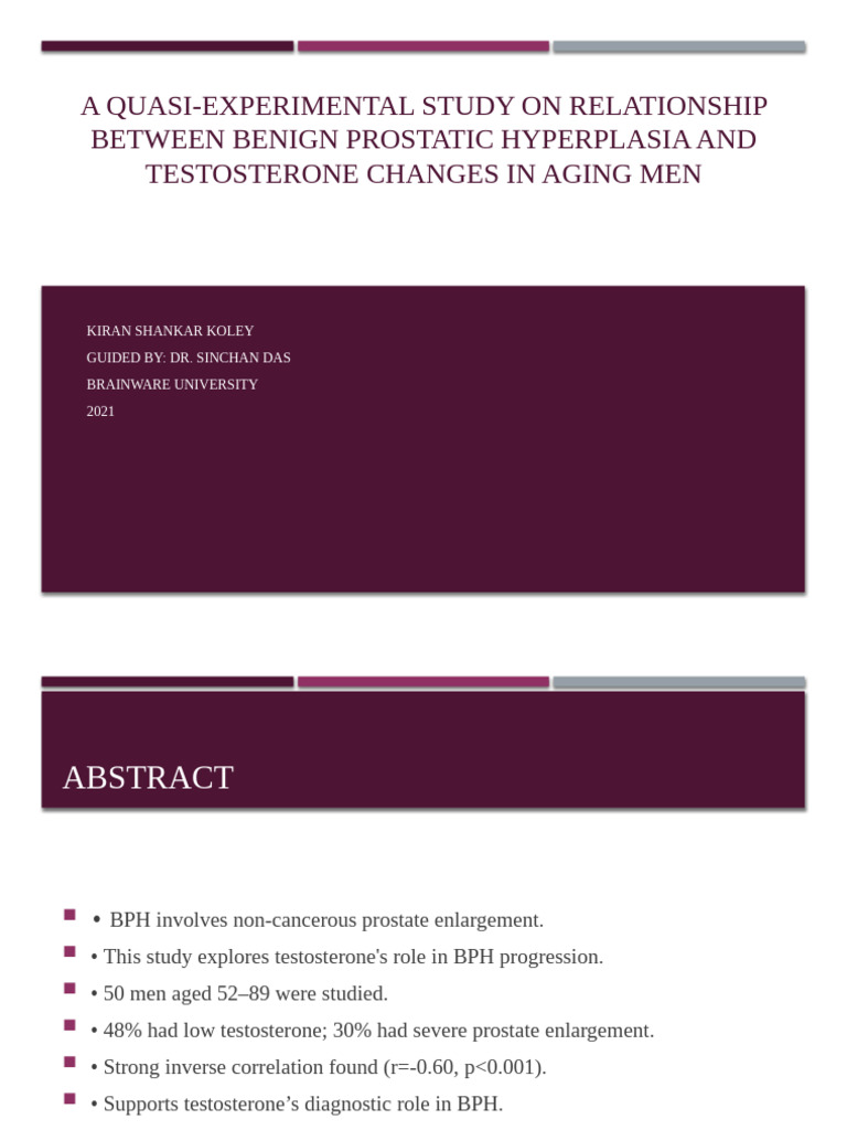 Testosterone's Impact on BPH in Aging Men | PDF | Clinical Medicine ...