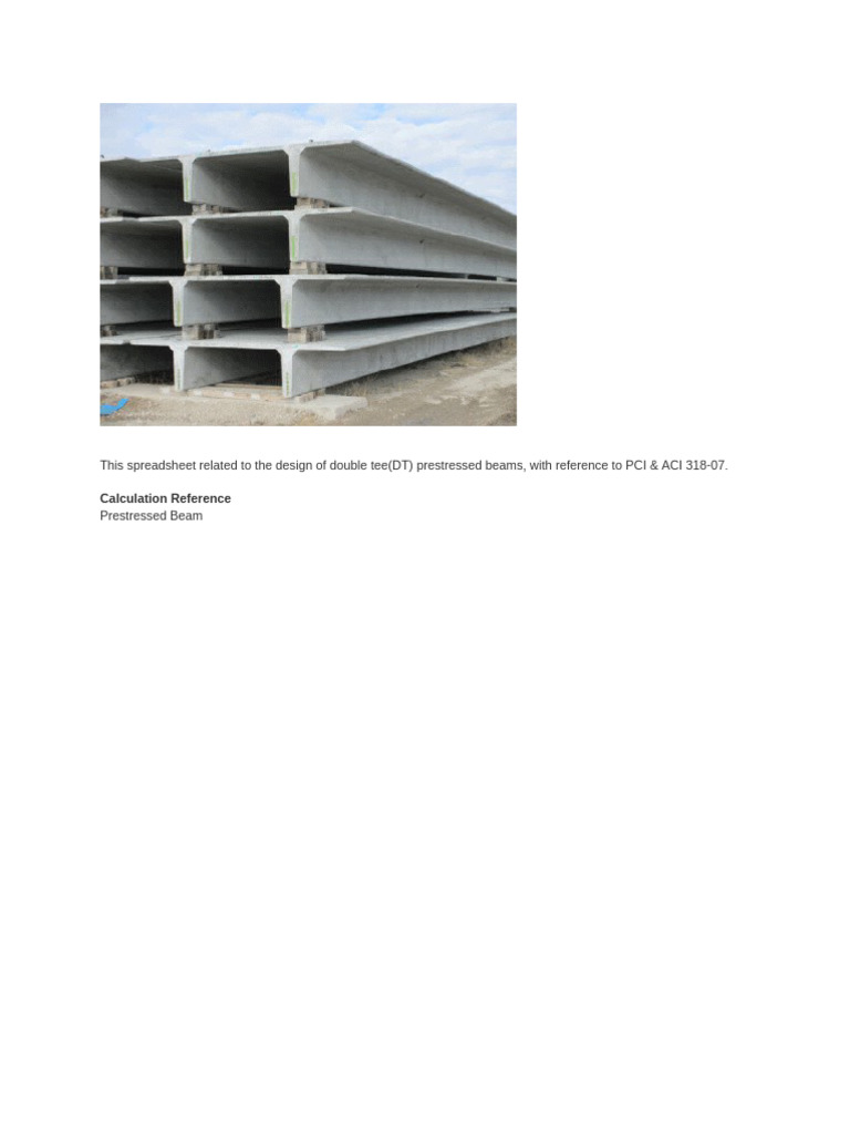 Design of Prestressed Double Tee Beams | PDF