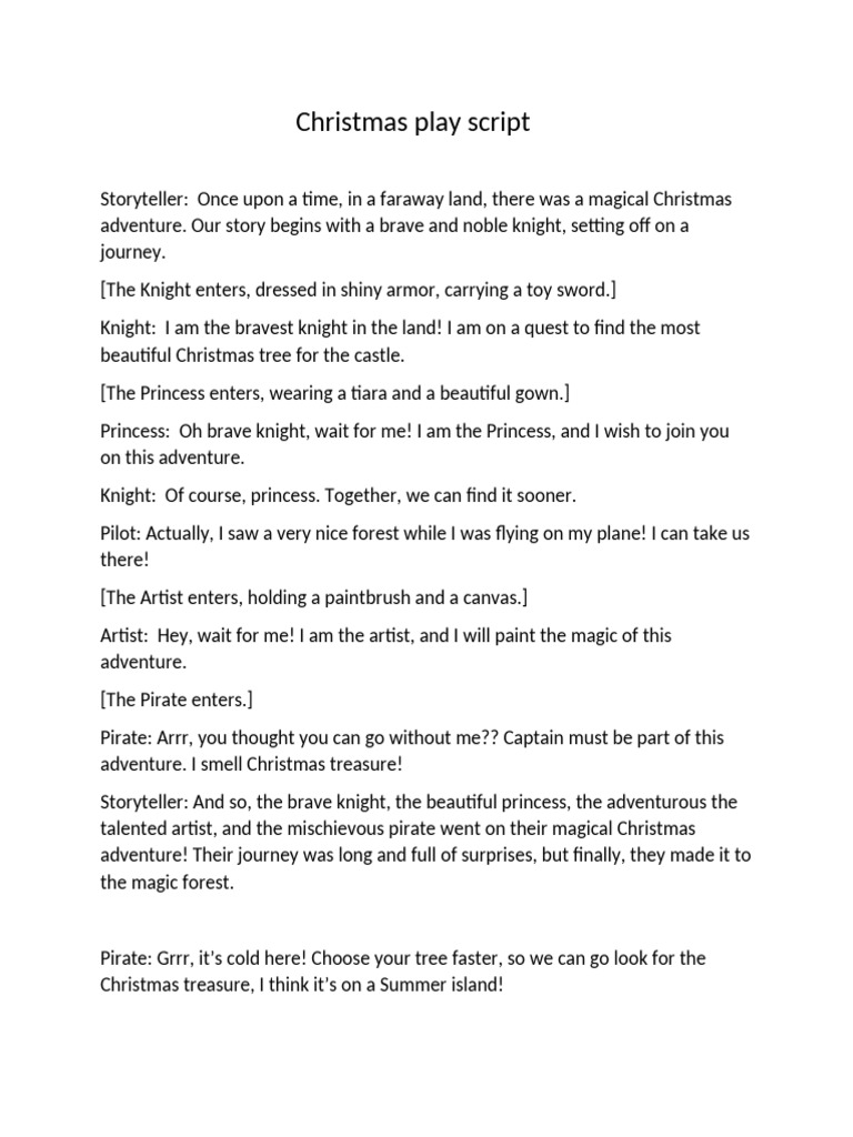 Christmas Play Script 2.0 | PDF