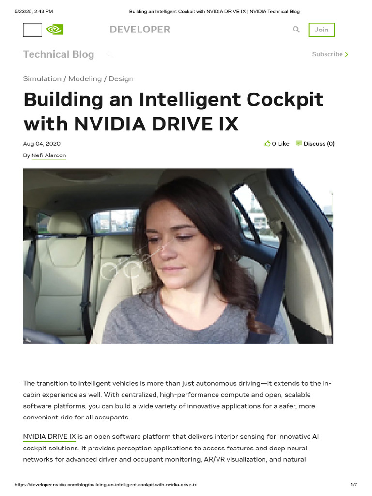 R2 - Building An Intelligent Cockpit With NVIDIA DRIVE IX | PDF ...