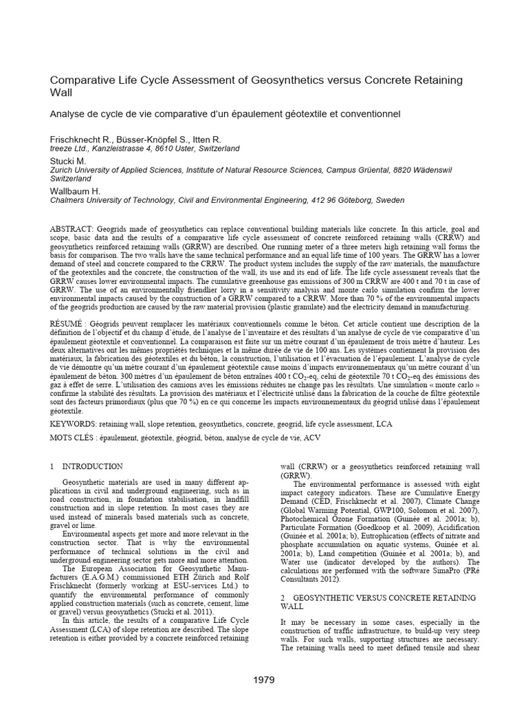 Comparative Life Cycle Assessment of Geo | PDF | Life Cycle Assessment | Concrete
