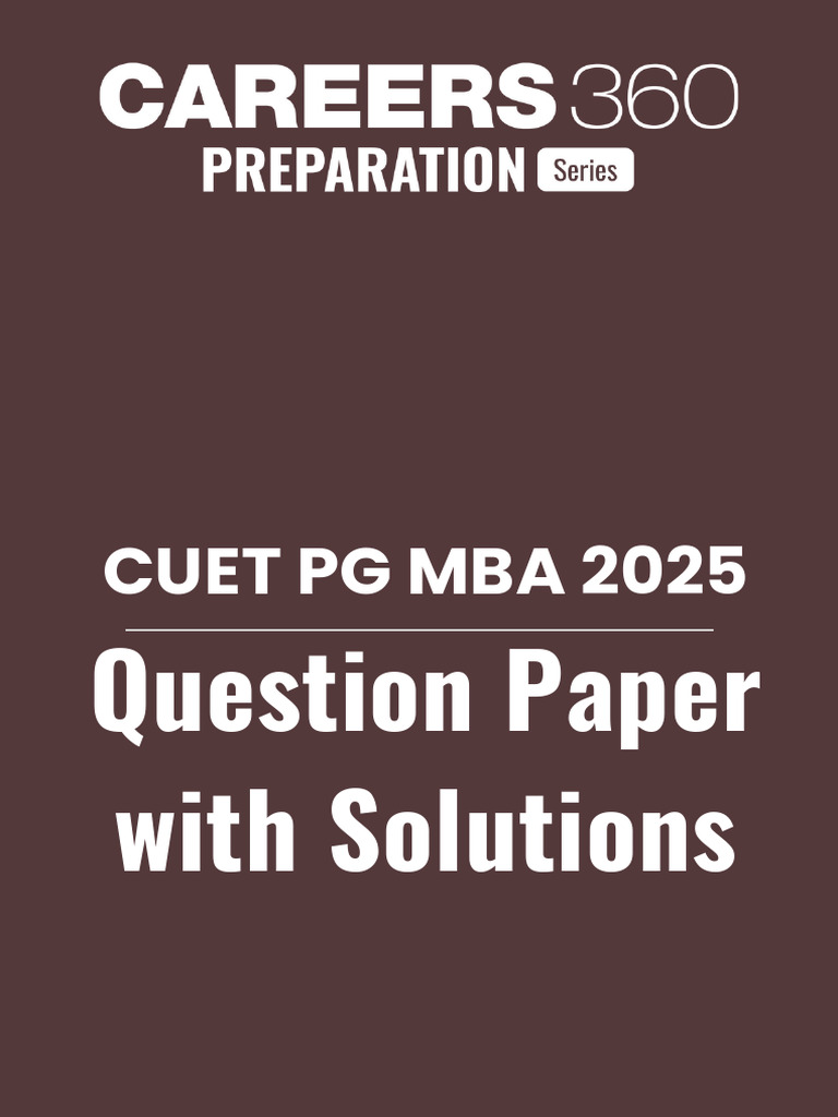 CUET PG MBA 2025 Exam Analysis & Questions | PDF | Master Of Business ...