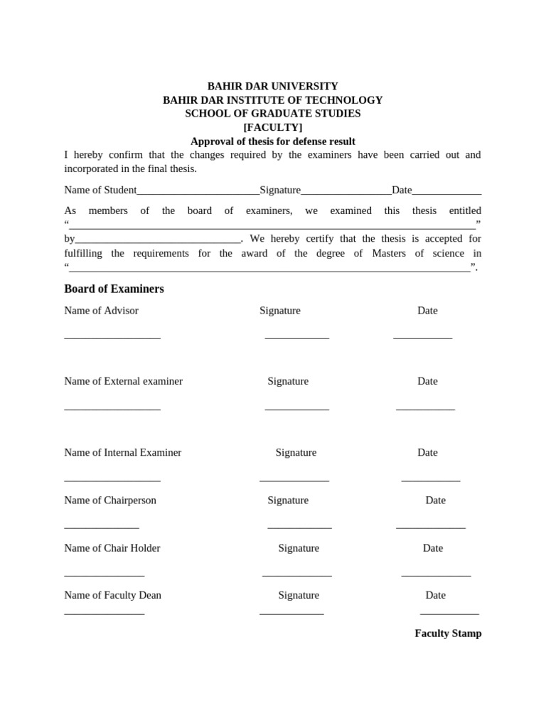 Thesis Approval Form | PDF