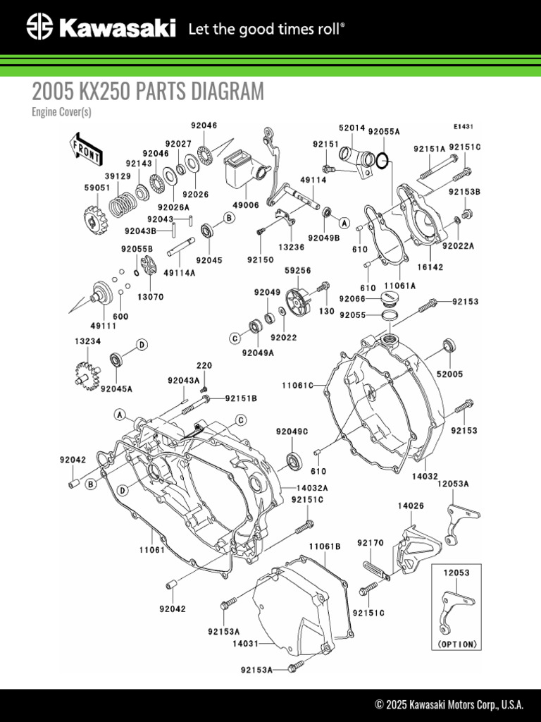 2005 KX250 Engine Cover(s) | PDF | Manufactured Goods