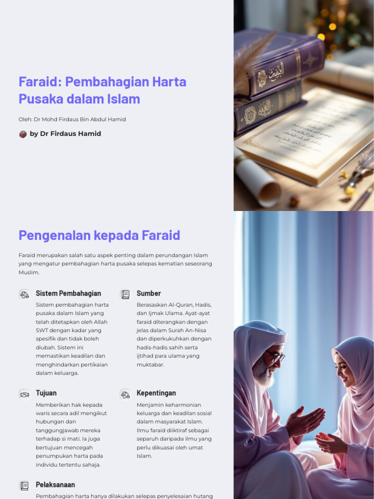 Faraid Pembahagian Harta Pusaka Dalam Islam | PDF