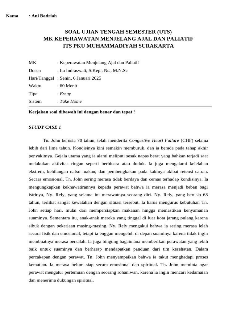 Soal Uts - RPL - Kep. Menjelang | PDF