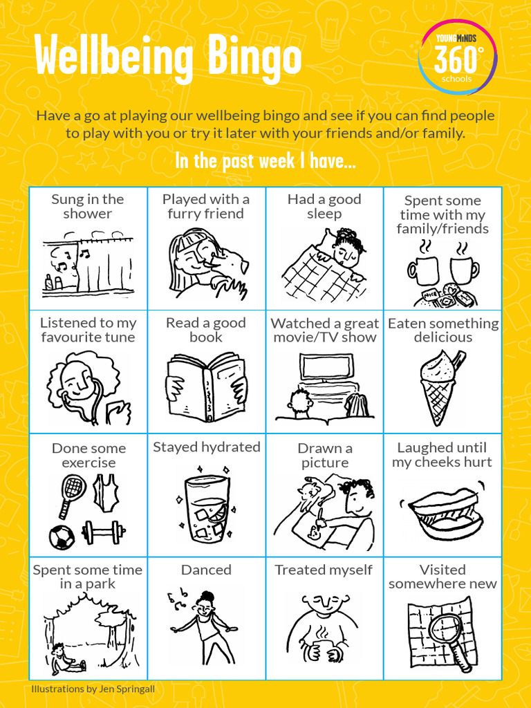 Wellbeing Bingo - Young Minds | PDF