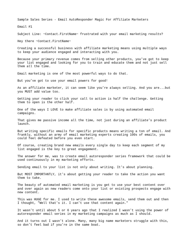 SFMC SalesSwipeSamples | PDF | Customer Relationship Management | Marketing