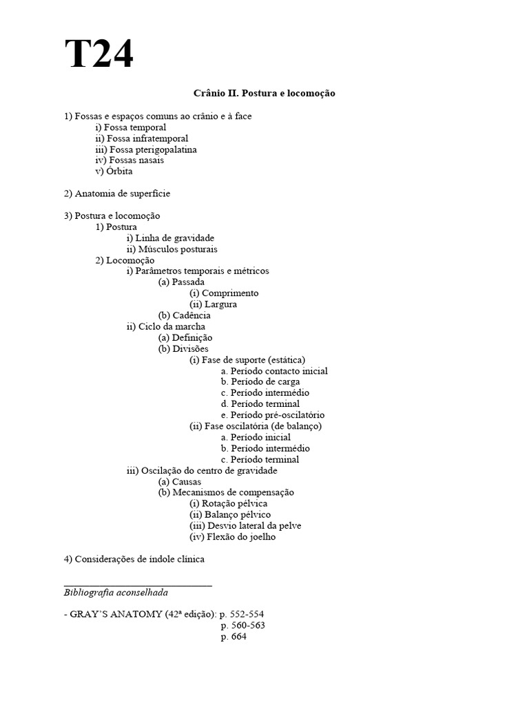 T24. Cranio II. Postura e Locomocao. | PDF
