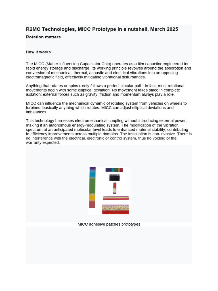 MICC Technology: Enhancing Rotational Efficiency | PDF | Engines ...
