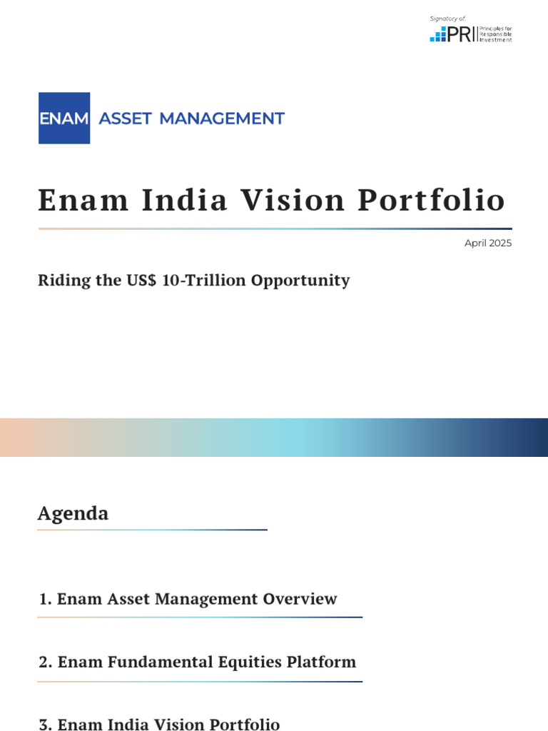 Enam India Vision Portfolio Overview | PDF | Investing | Risk Management