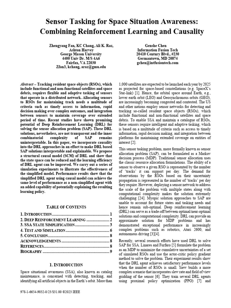 Aerospace Conf SSA Final 2022 | PDF | Causality | Applied Mathematics
