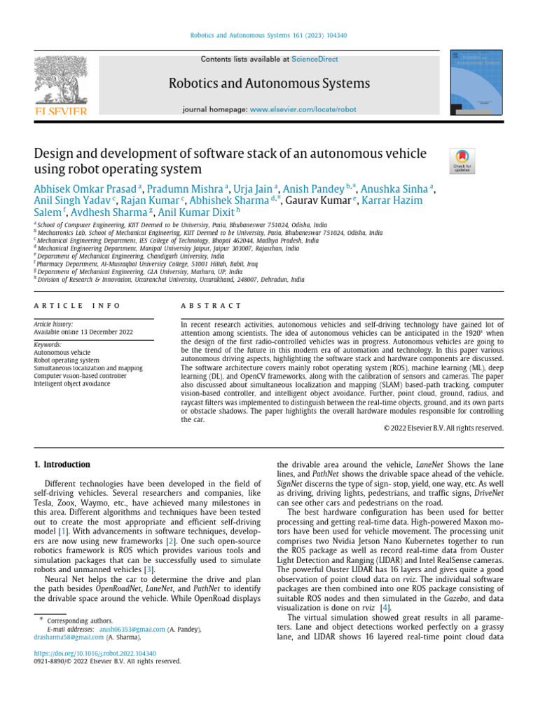 2 - Design and Development of Software Atack of Autonomous Vehicle Using Robot Operating System ...