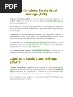 Escala EVA para Valoración del Dolor | PDF | Dolor | Medicina