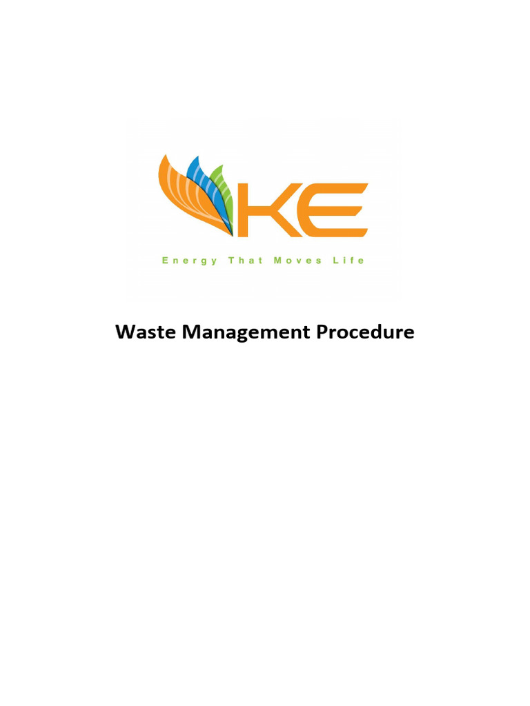 Waste Management Procedure Guide | PDF | Waste | Waste Management
