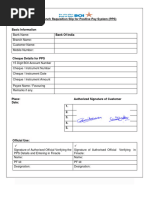 BOI Positive Pay System Form PDF | PDF