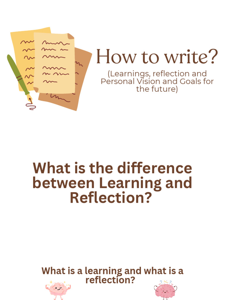 Writing Personal Vision and Reflections | PDF | Learning | Knowledge