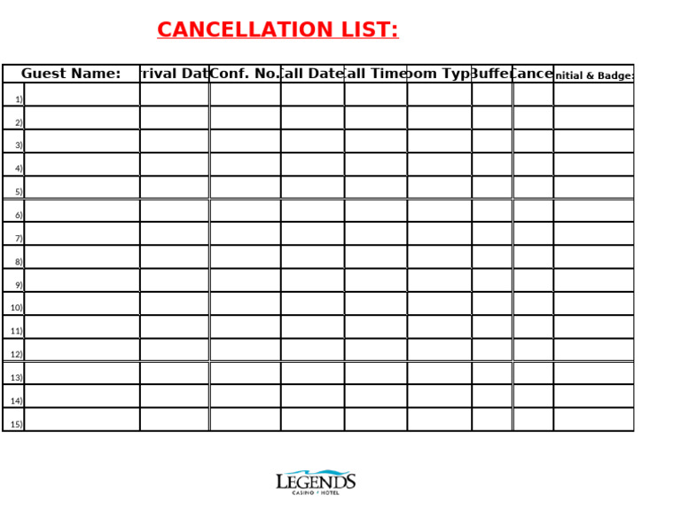 Cancellation List | PDF