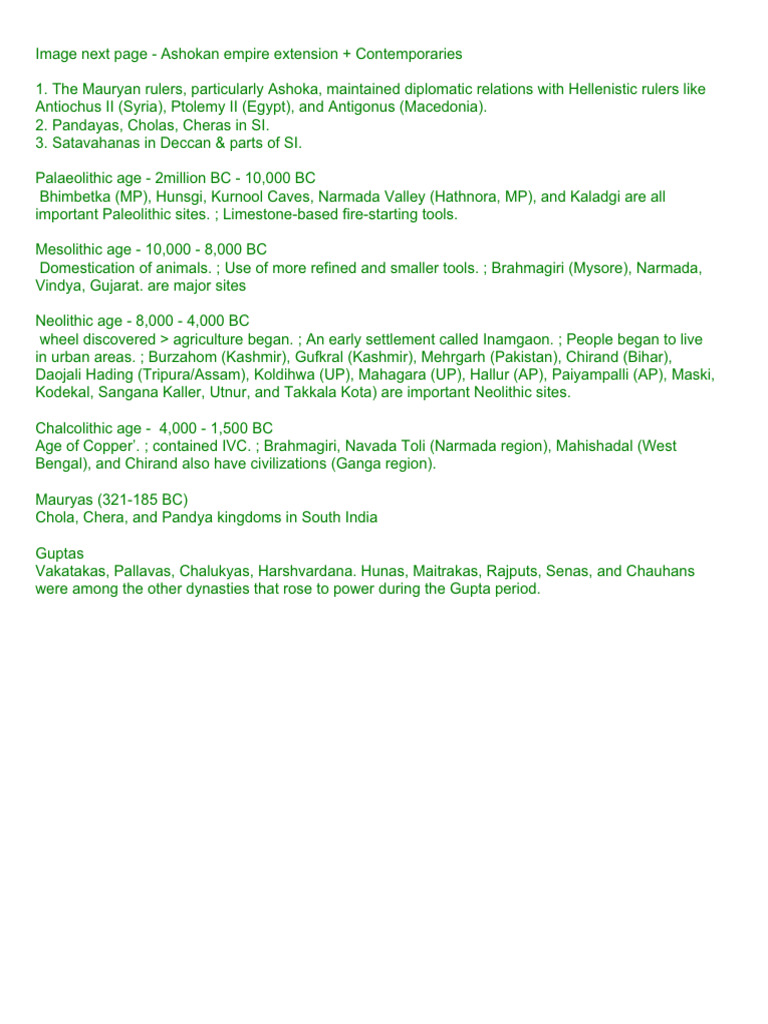 Ancient India: Dynasties and Maps | PDF