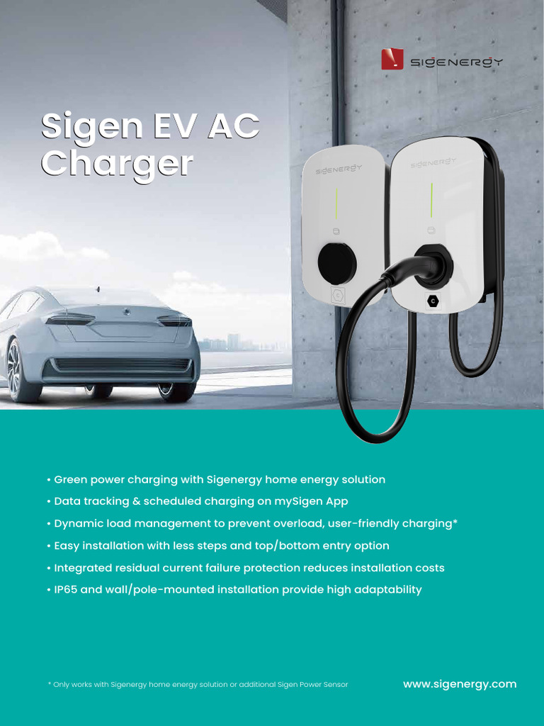 Sigen EV AC Charger Overview | PDF