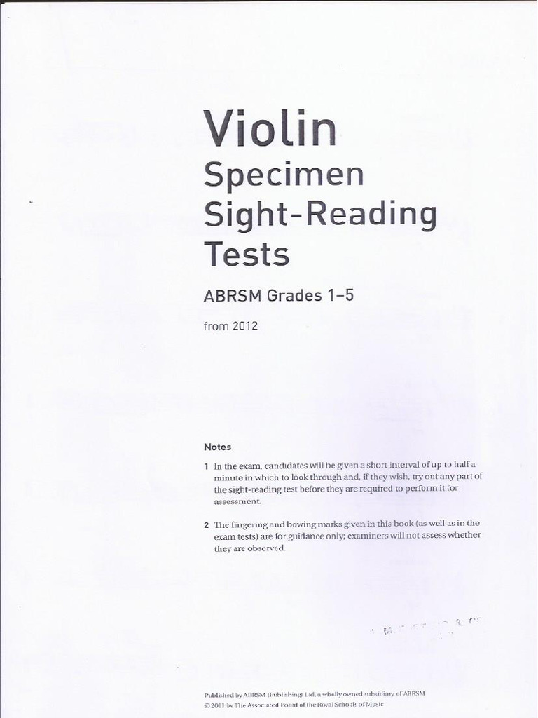Abrsm Grades 1-5 | PDF