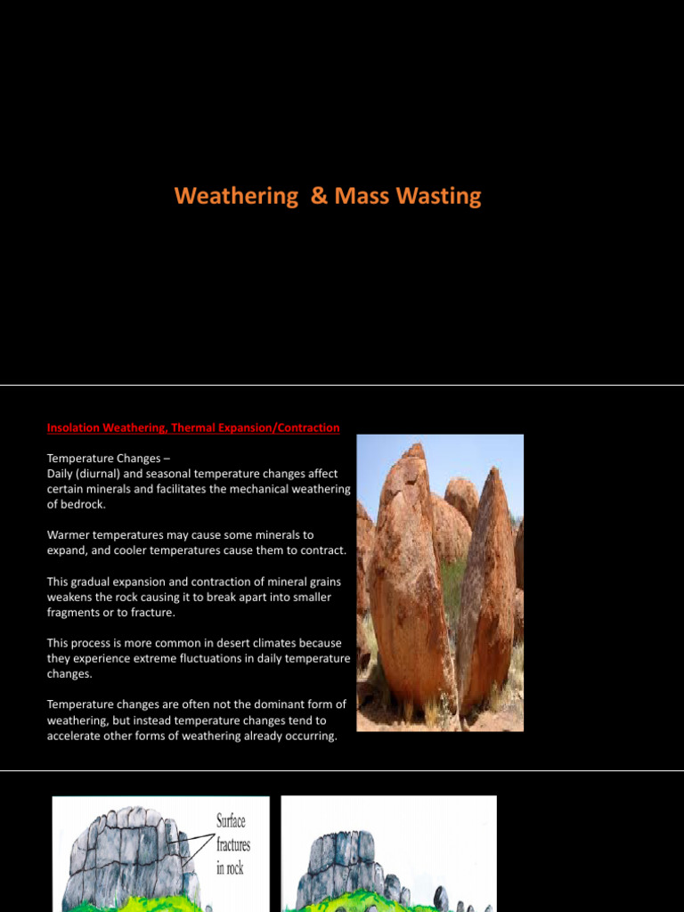Weathering and Mass Wasting Processes | PDF | Weathering | Earth Sciences