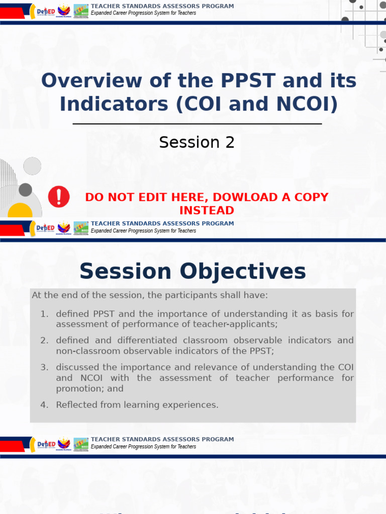 Session 2 - Overview of The PPST | PDF | Teachers | Learning