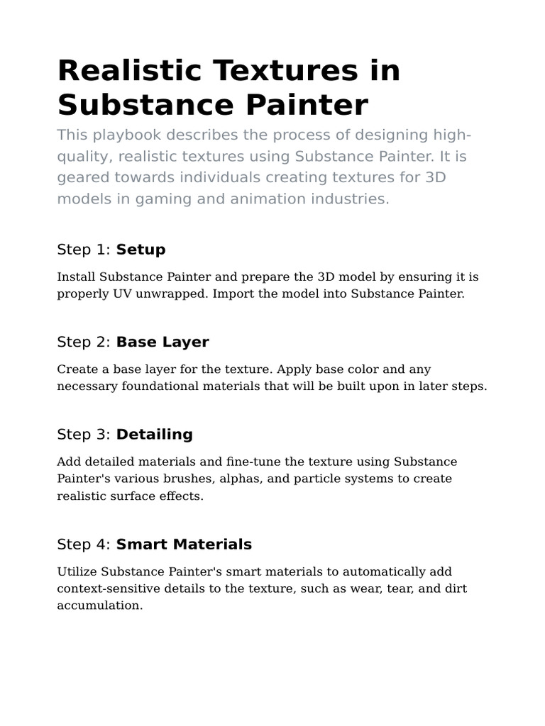 Realistic Textures in Substance Painter | PDF