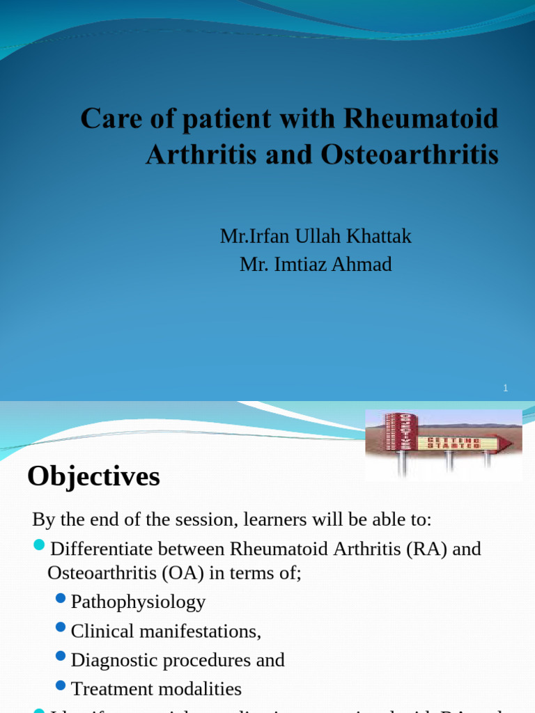 RA and OA: Nursing Management Guide | PDF | Rheumatoid Arthritis ...