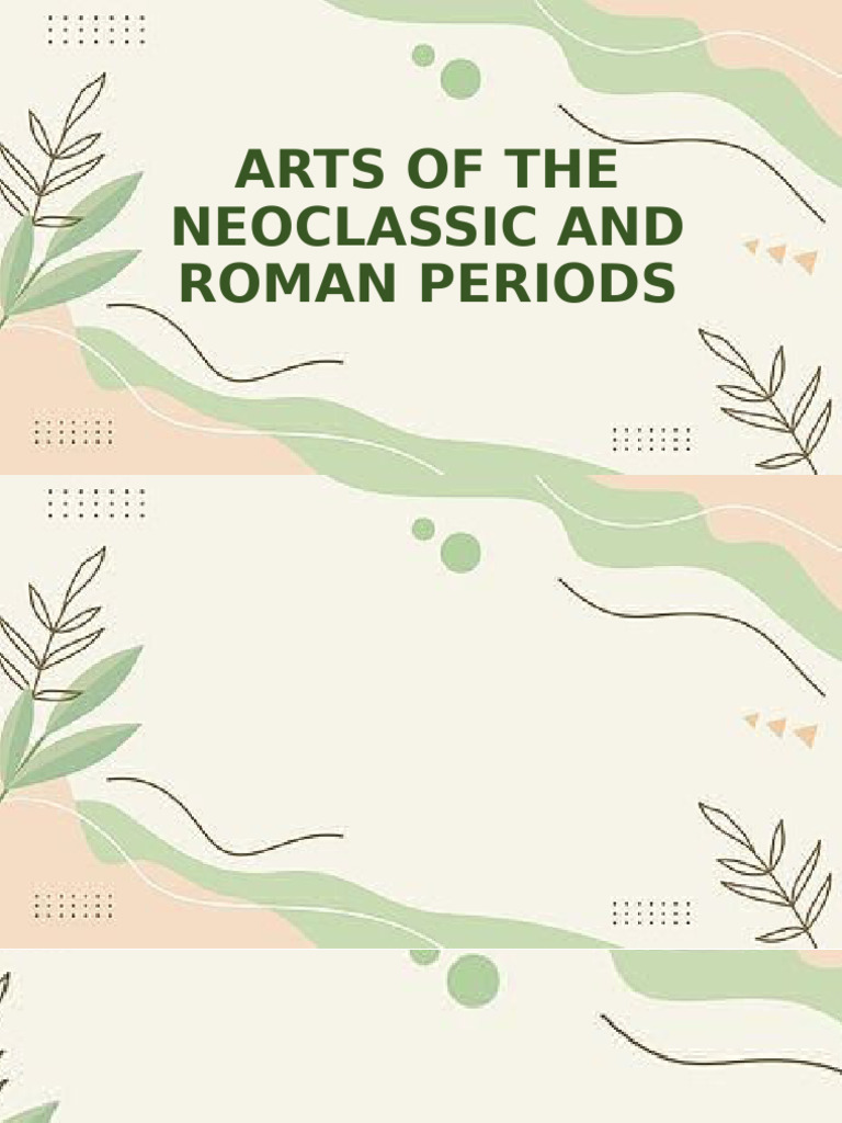 Arts of The Neoclassic and Roman Periods - Angel | PDF | Sculpture ...