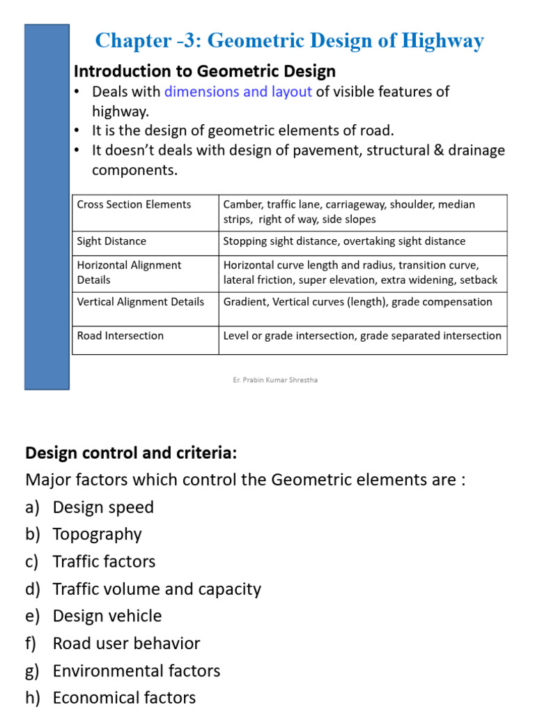 Geometric Design Principles for Highways | PDF | Road | Traffic