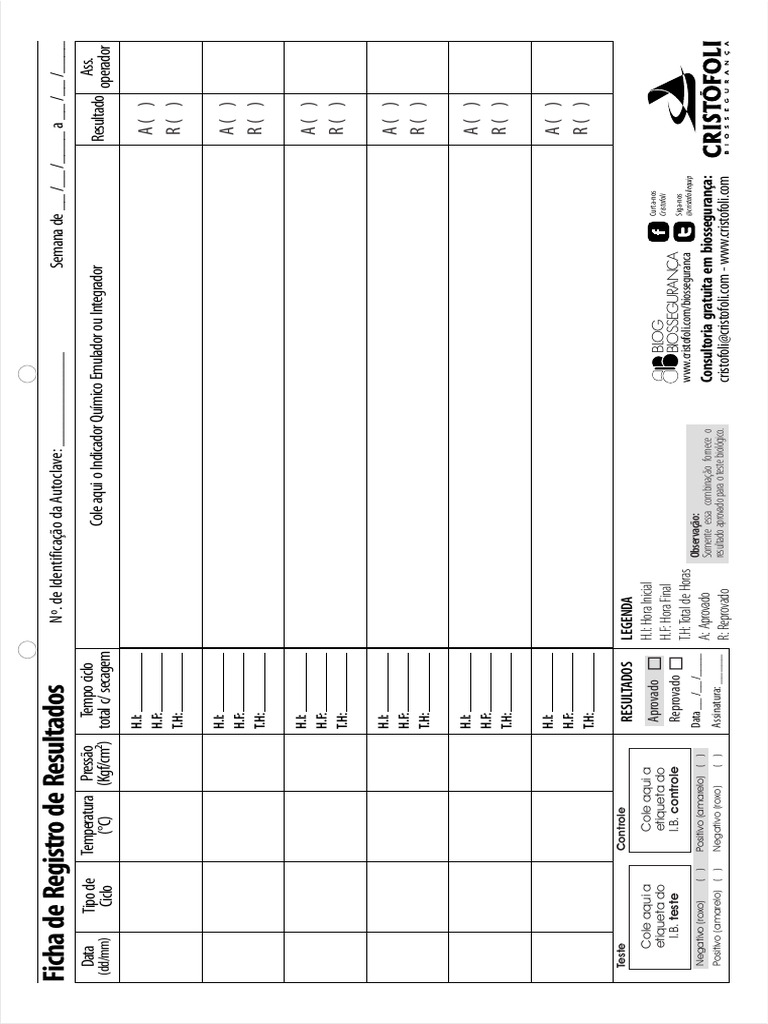 Registro de Resultados Autoclave | PDF