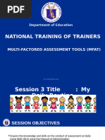 MFAT Administration Handbook for Grade 1 | PDF | Learning | Clothing