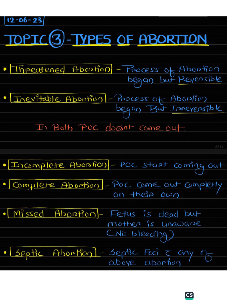 Topic 3 - Types of Abortion | PDF