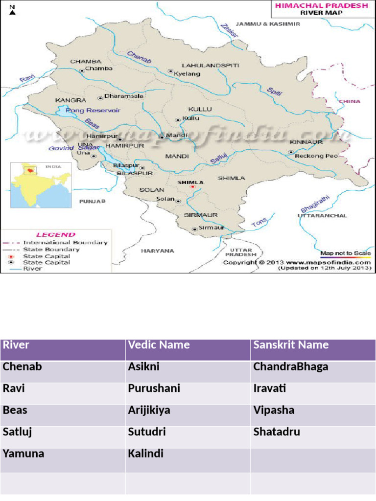 River System of Himachal Pradesh | PDF | Physical Geography | Earth ...