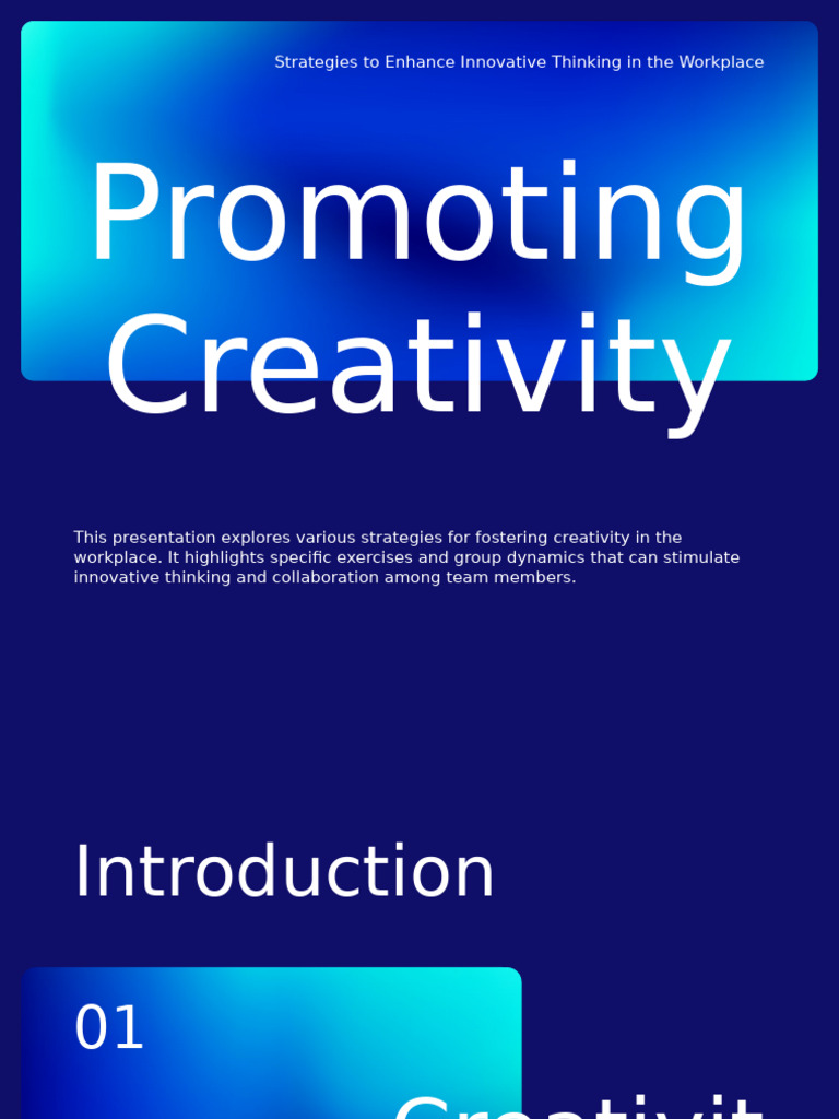 Promoting Creativity | PDF | Creativity | Team Building