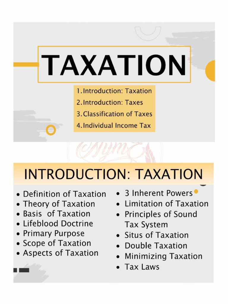 5 Taxation | PDF