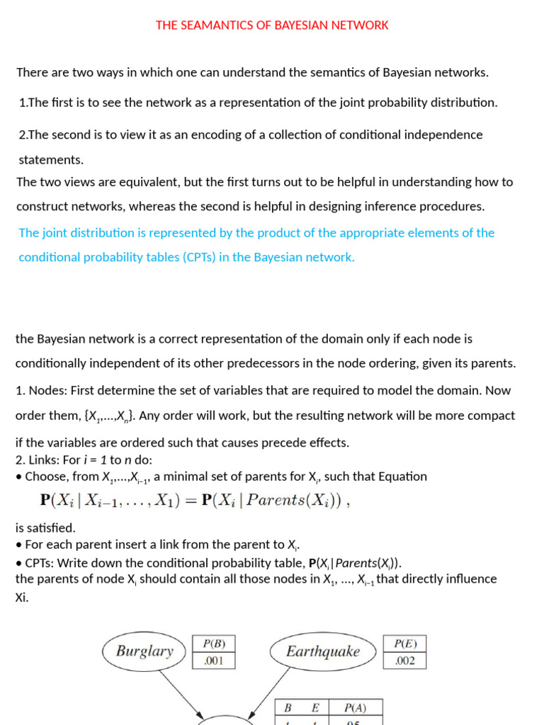 7.unit - 5 - The Semeantics of Bayesian Network | PDF | Bayesian Network | Mathematics